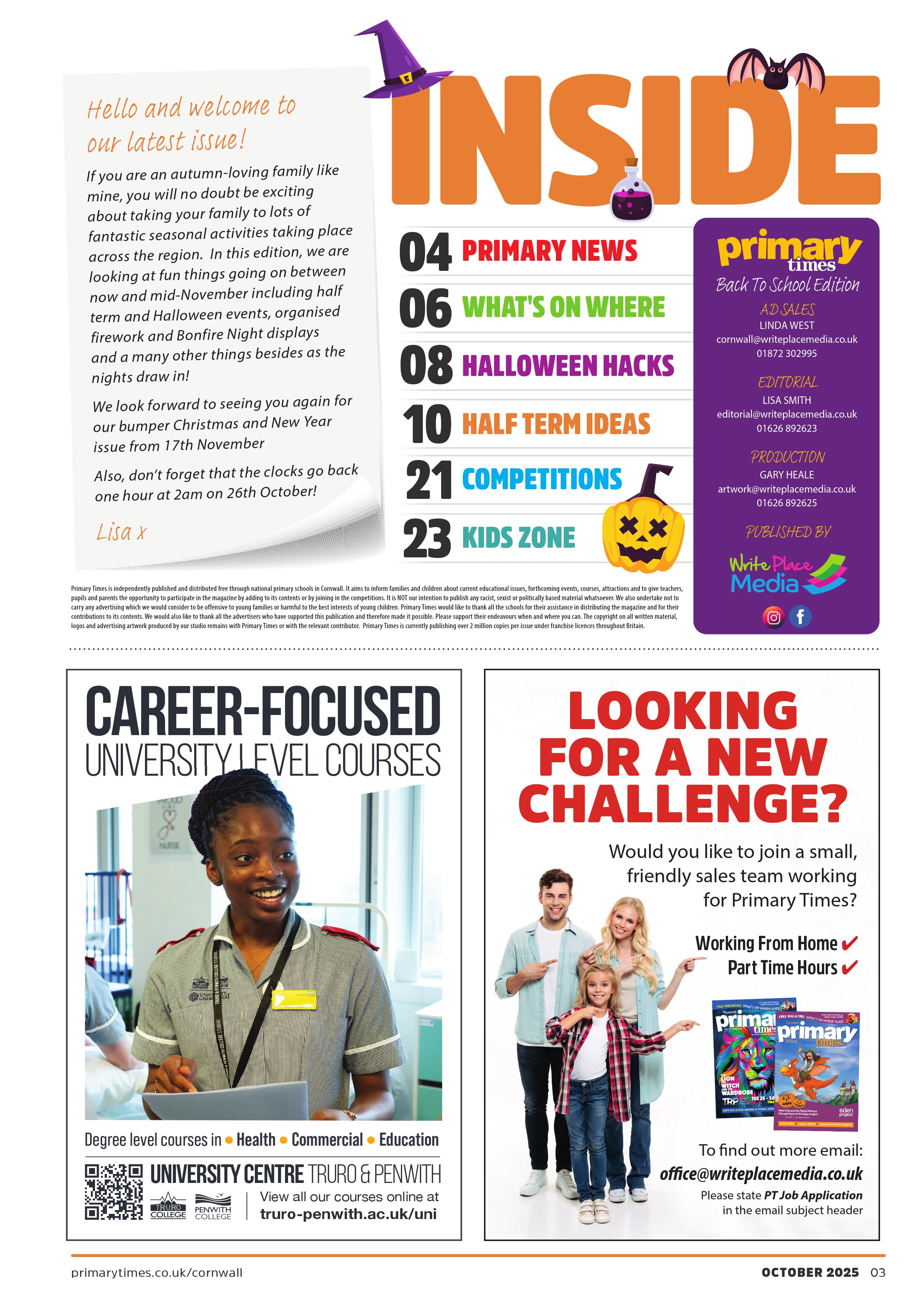 Primary Times Cornwall October 2025